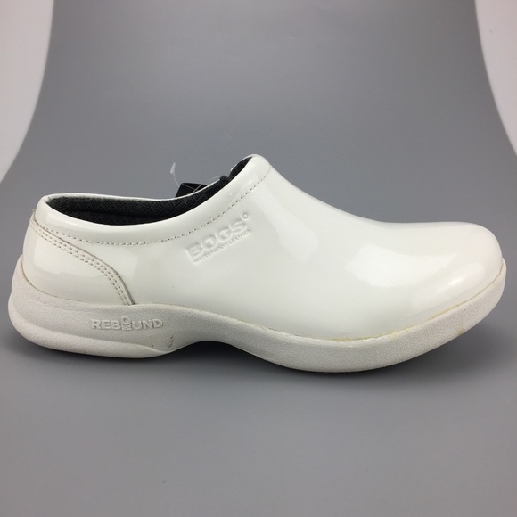 Bogs | Shoes | Bogs Ramsey White Patent Leather Waterproof Clog | Poshmark